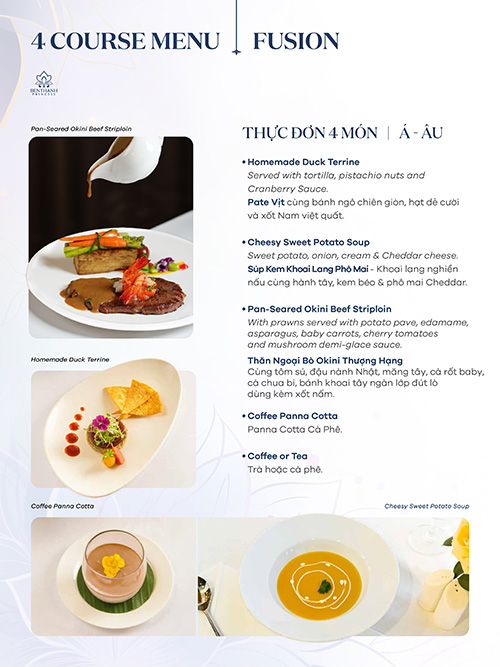 Benthanh Princess - Luxurious Dining Cruise - Menu