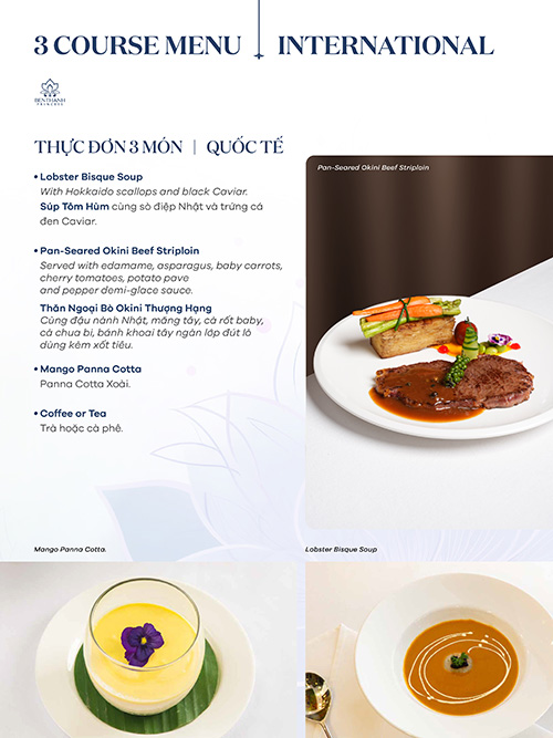 Benthanh Princess - Luxurious Dining Cruise - Menu